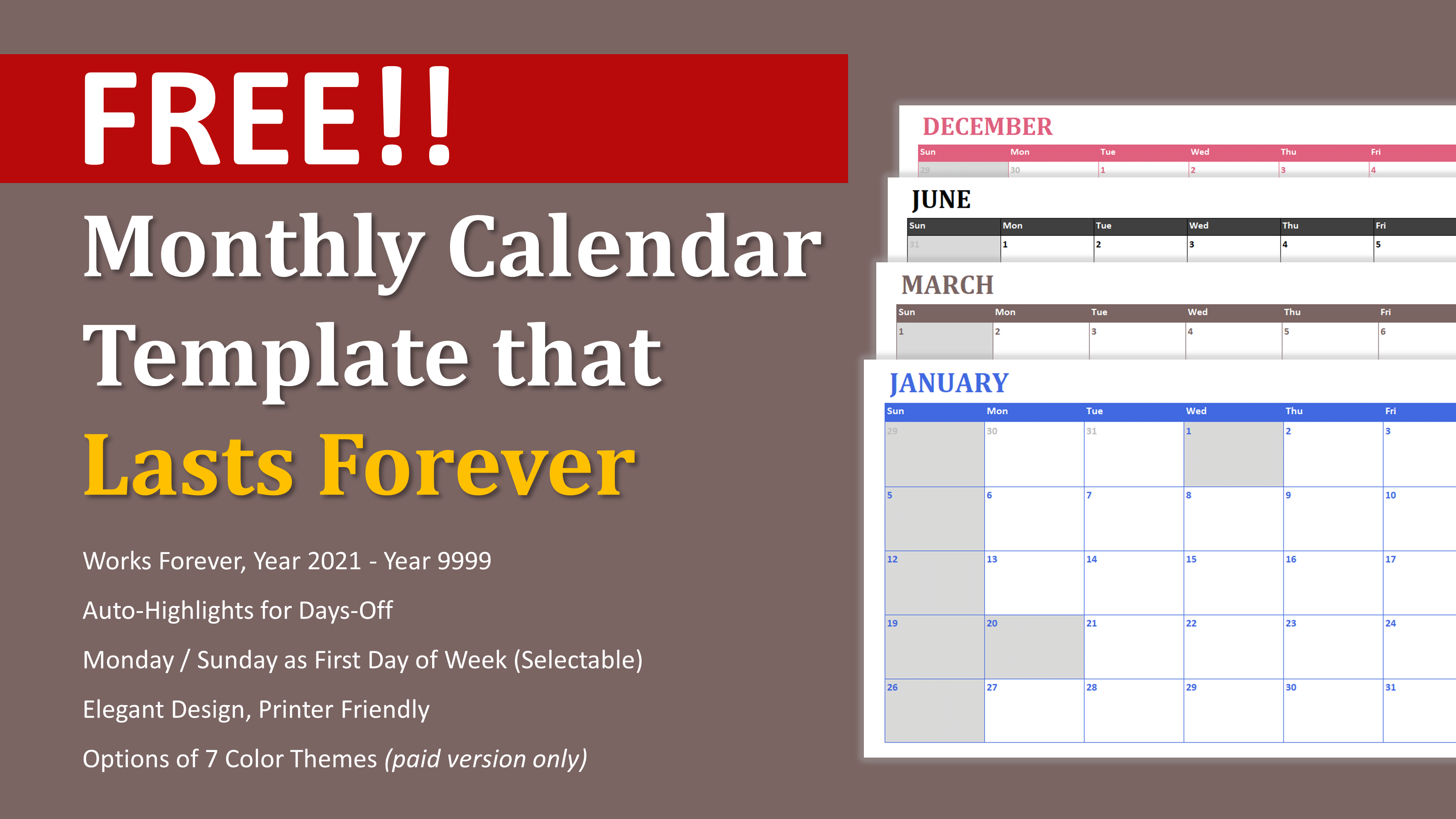 Eternal Calendar Promo – free – QuickQuick